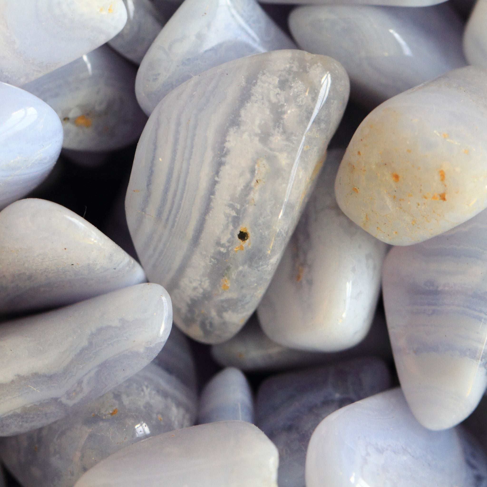 Blå Kalcedon Mellanstor 35kr – Butik Ametist